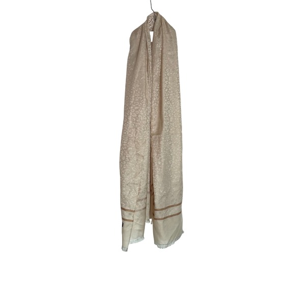 Seta Silk | Accessories | Seta Silk Scarf Leopard Print Floral Border ...